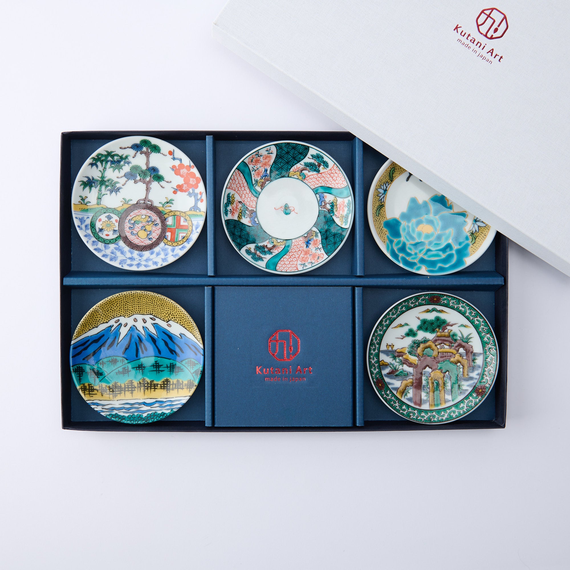 Kutani Art Heritage Designs Sauce Plate Set