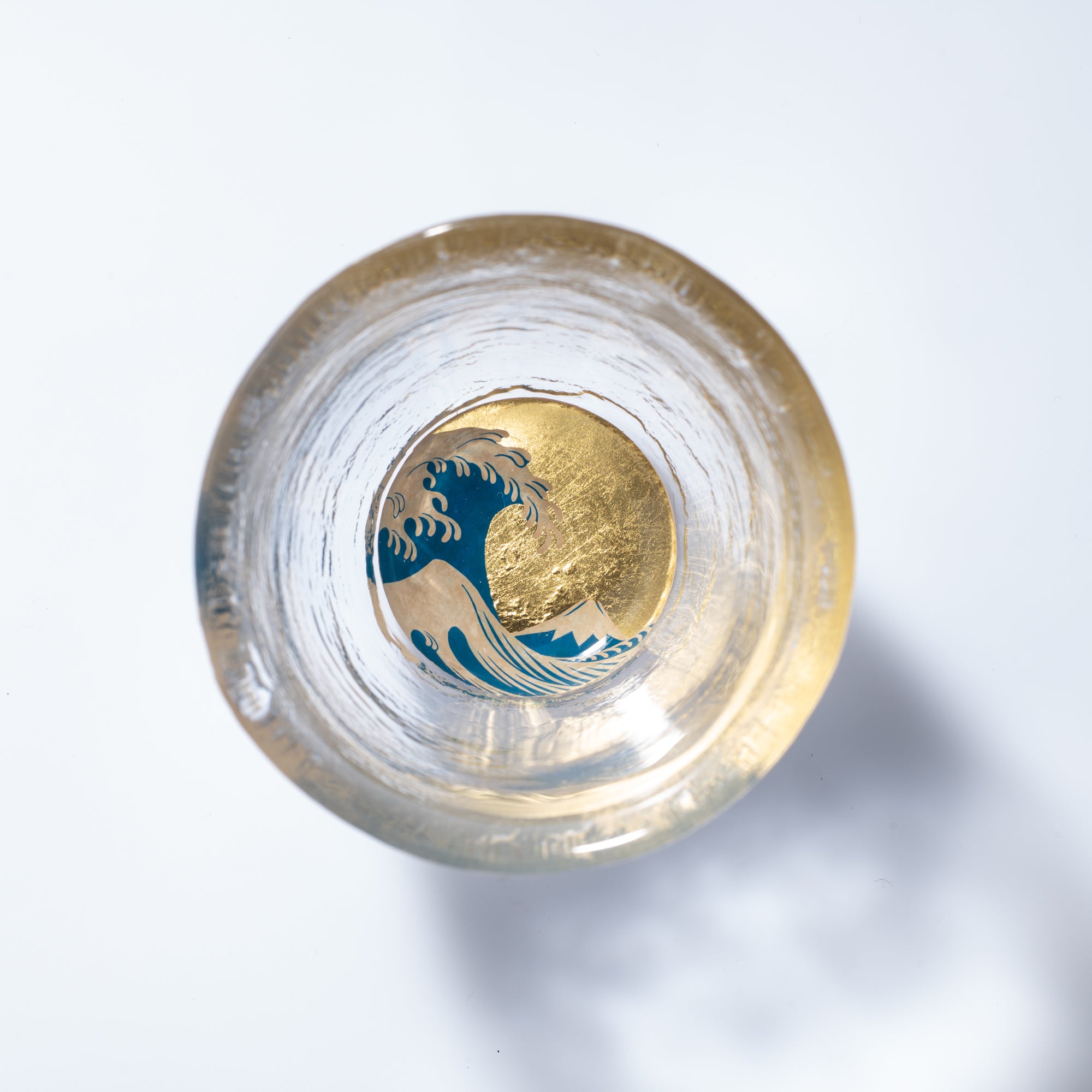 Yoshita Kasho Hokusai Great Wave off Kanagawa Maki-e Glass Sake Cup ...