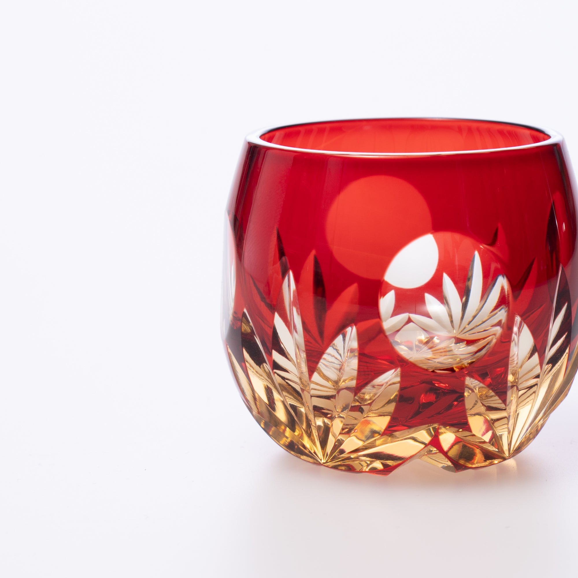 Red Hazy Moon Guinomi Sake Cup