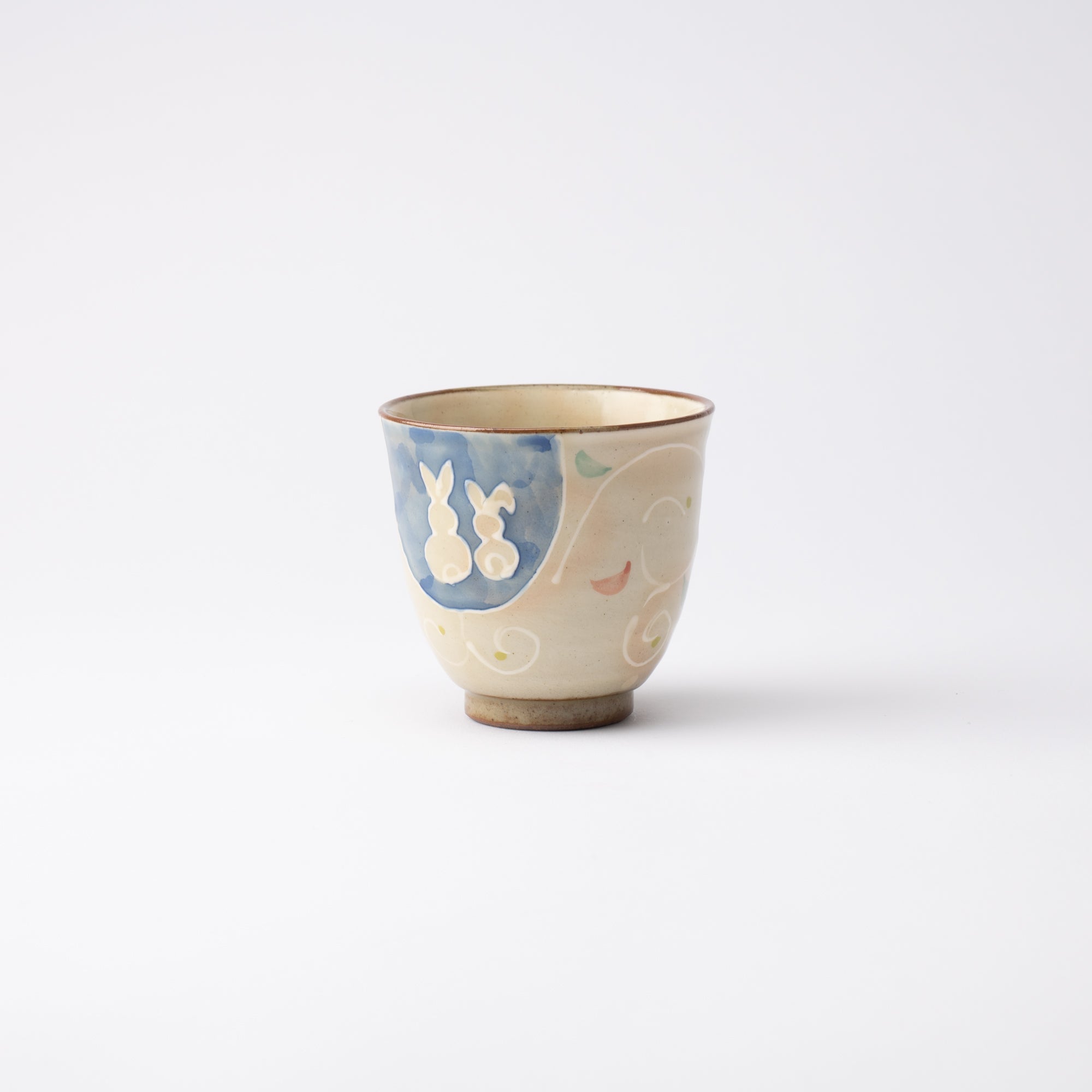 Indigo Blue Rabbit Children's Japanese Teacup