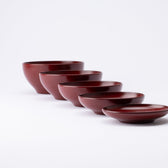 Red Lacquered Oryoki Bowl Set