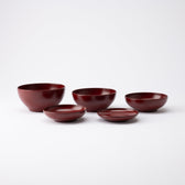 Red Lacquered Oryoki Bowl Set