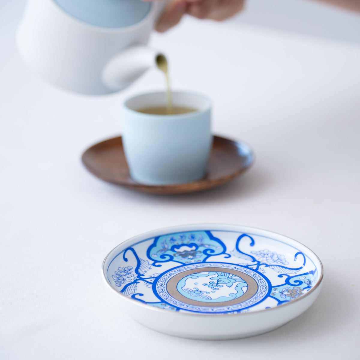 Japan Blue Old Imari Floral Pattern Side Plate 5.3 in