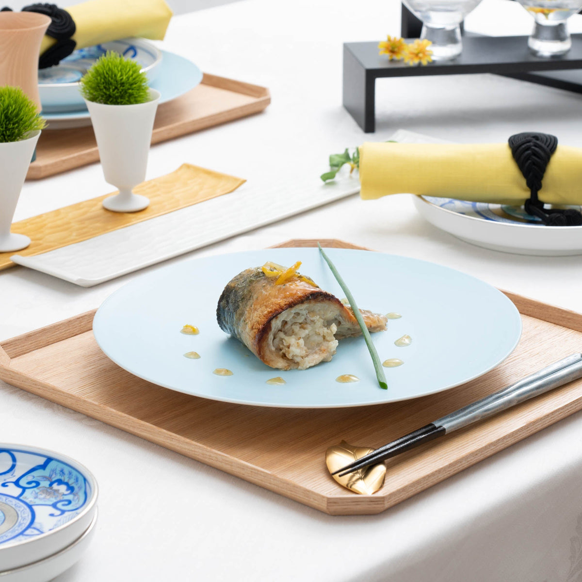 Japan Blue Pearl Blue Dinner Plate