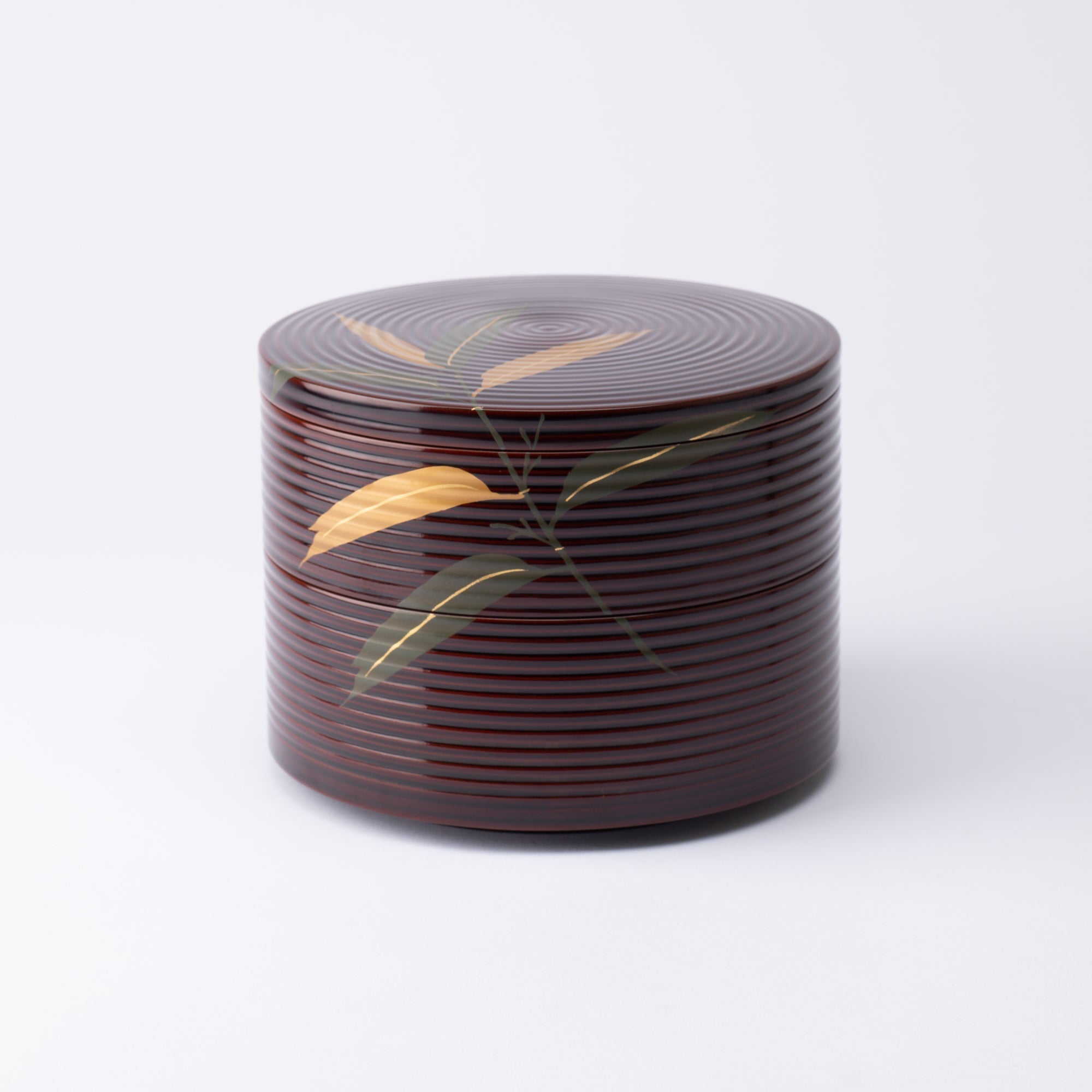 Bamboo Grass Maki-e Two Tiers Jubako Bento Box