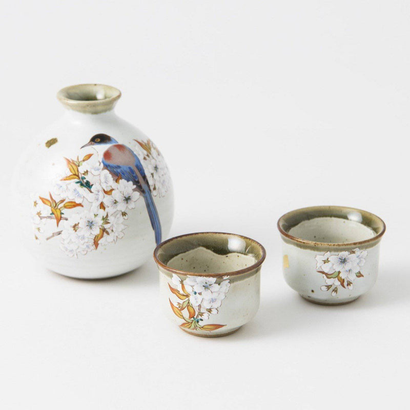 Sakura and Bird Sake Set