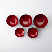 Black and Red Oryoki Bowl Set