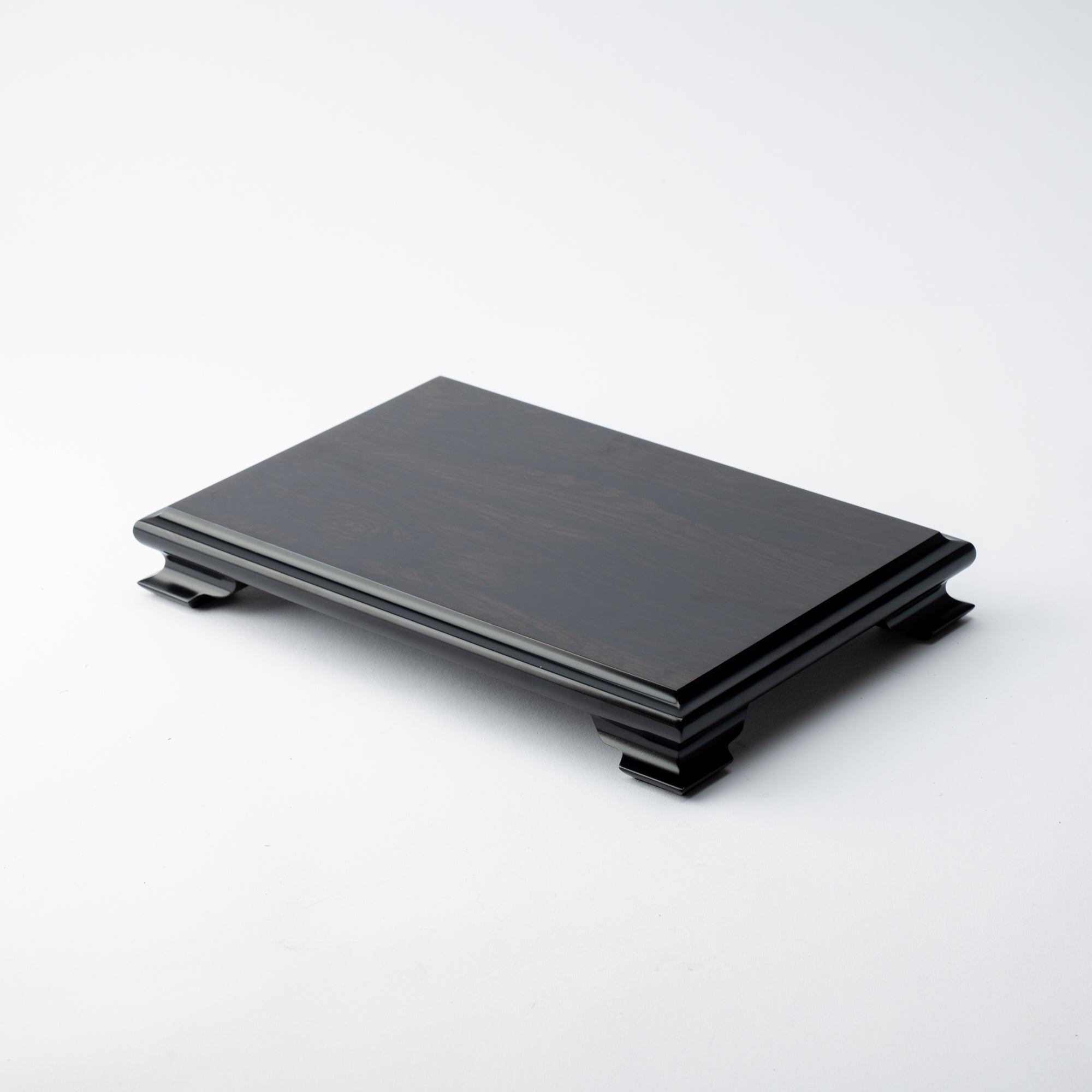 Black Rectangular Decorative Footed Stand