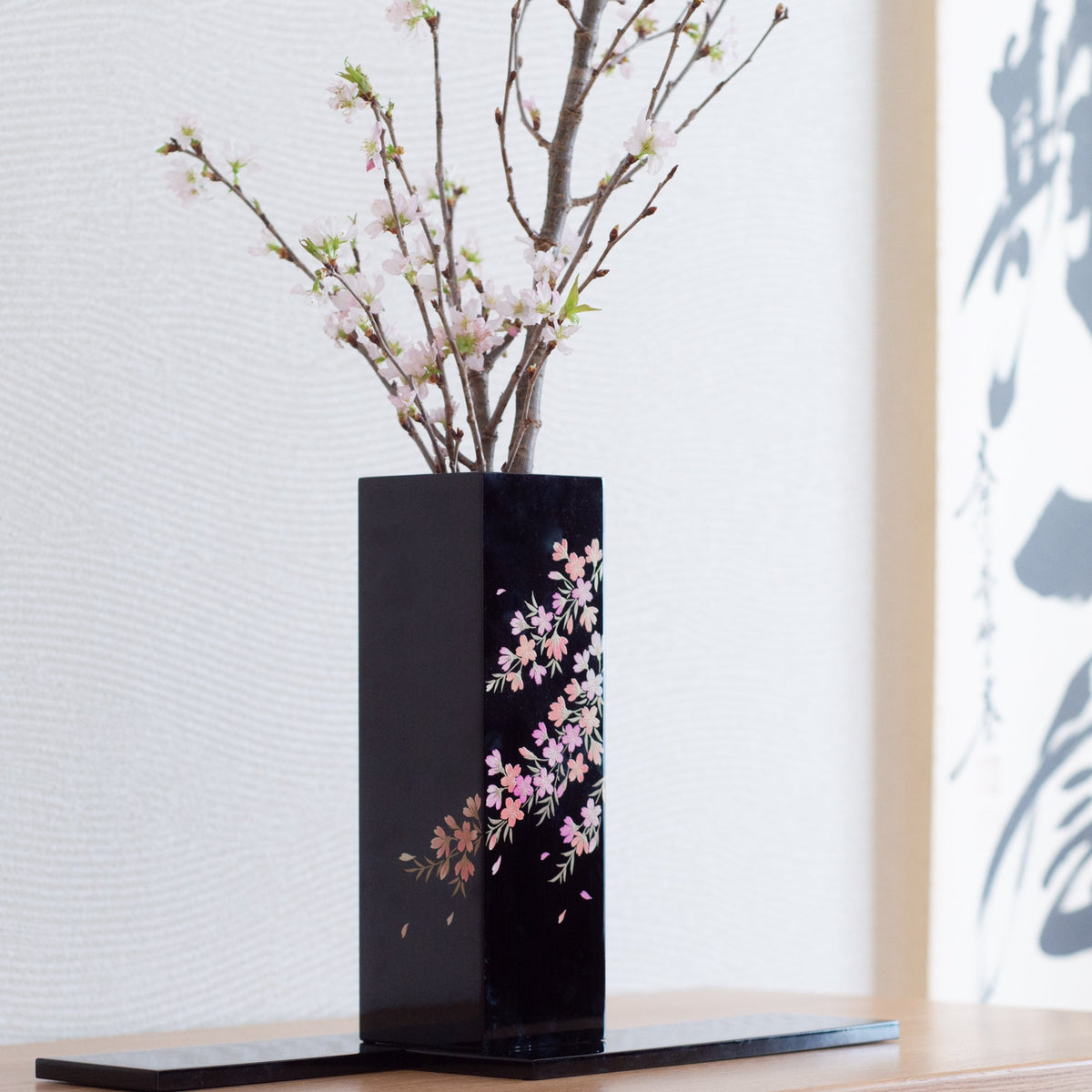 Sakura Flower Vase with Tray