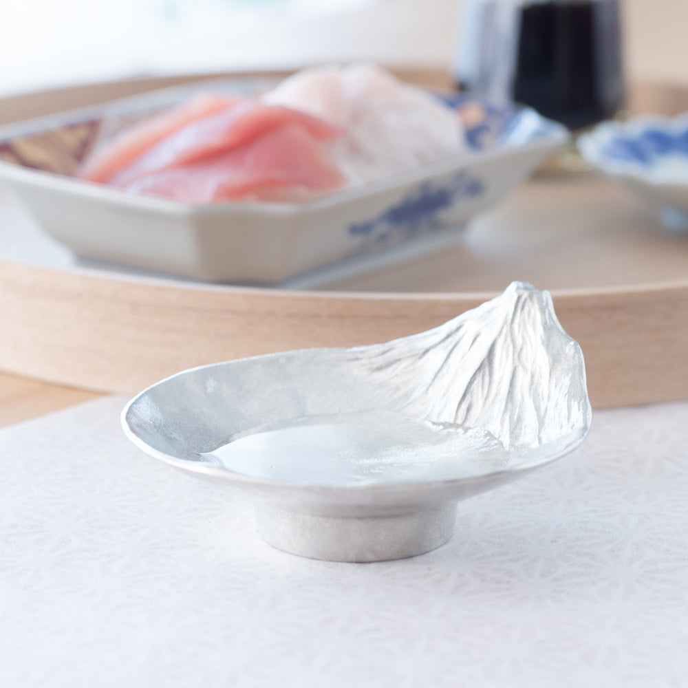 Reversed Mt. Fuji Sakazuki Flat Sake Cup