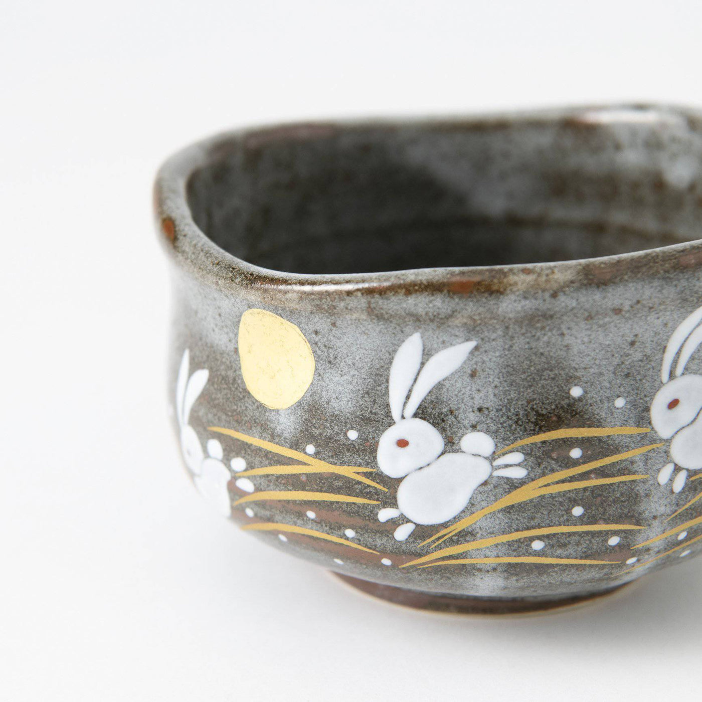 Golden Moon and Rabbit Matcha Bowl