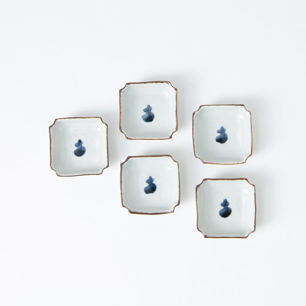 Gourd Square Sauce Plate Set