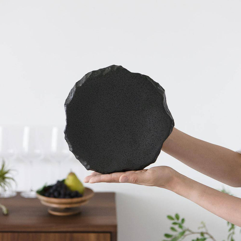 Black Crystal Rock Dinner Plate