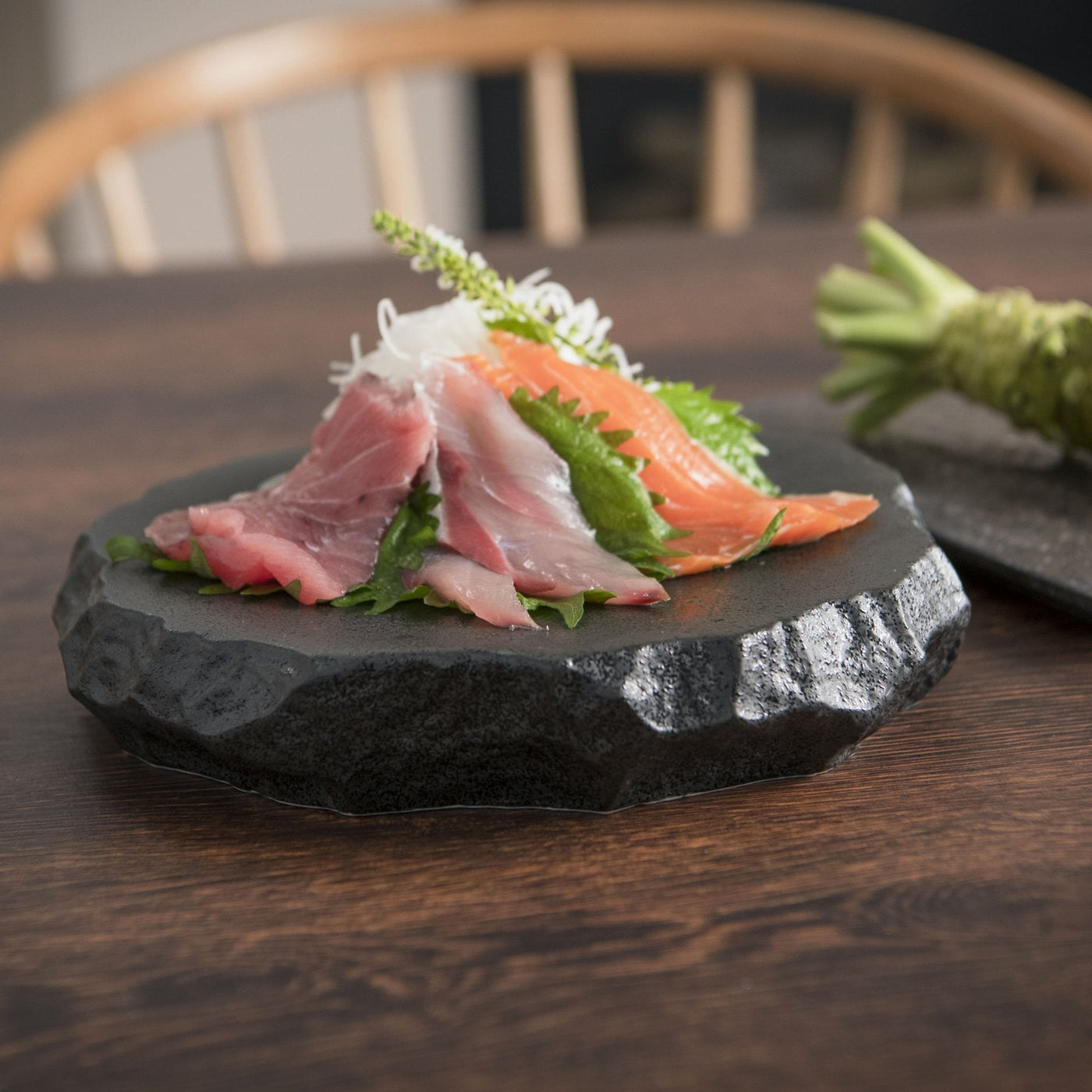 Black Crystal Rock Dinner Plate