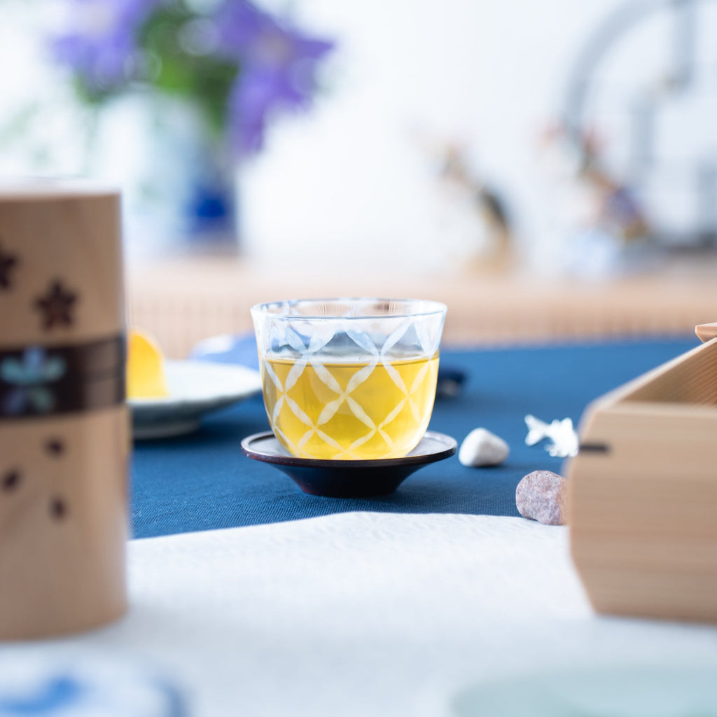 Hirota Taisho Roman Edo Glass Japanese Teacup Set | MUSUBI KILN ...