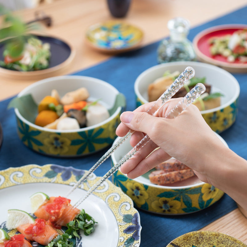 Hirota Transparent Edo Glass Serving Chopsticks 25 cm (9.8 in) | MUSUBI ...