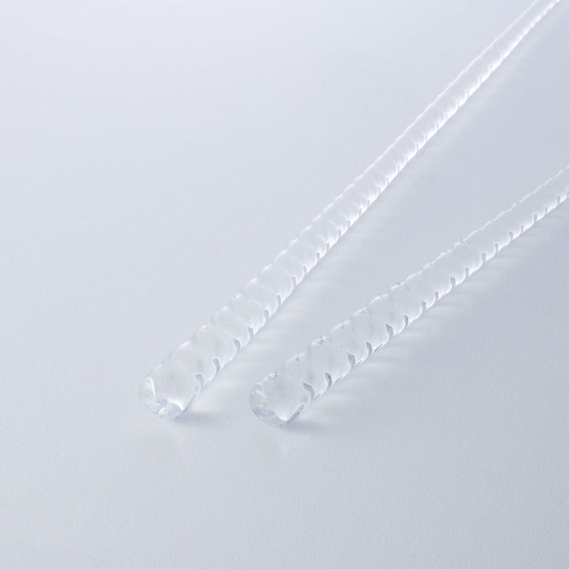 Hirota Transparent Edo Glass Serving Chopsticks 25 cm (9.8 in) | MUSUBI ...