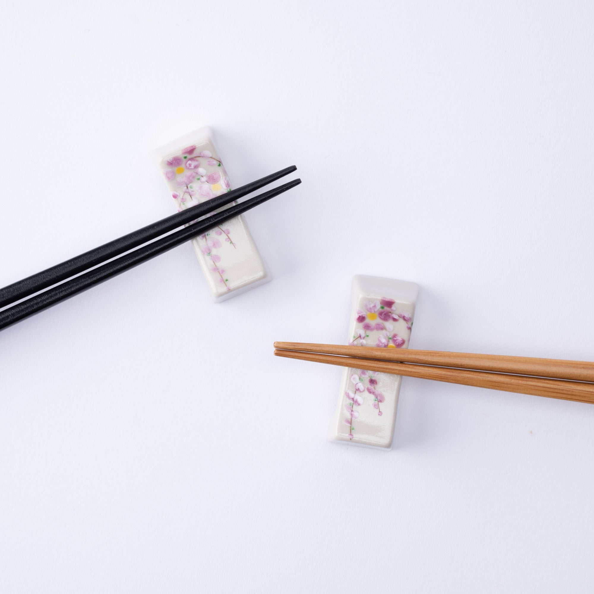 Pink Weeping Cherry Chopstick Rest Set