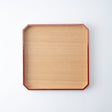 Japanese Ash Red Corner-Cut Tray