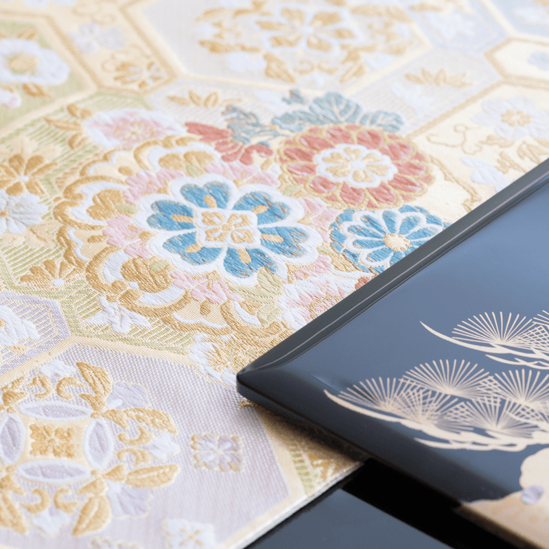 Kikyoya Kikko Nishijin Ori Long Table Runner | MUSUBI KILN | Handmade ...