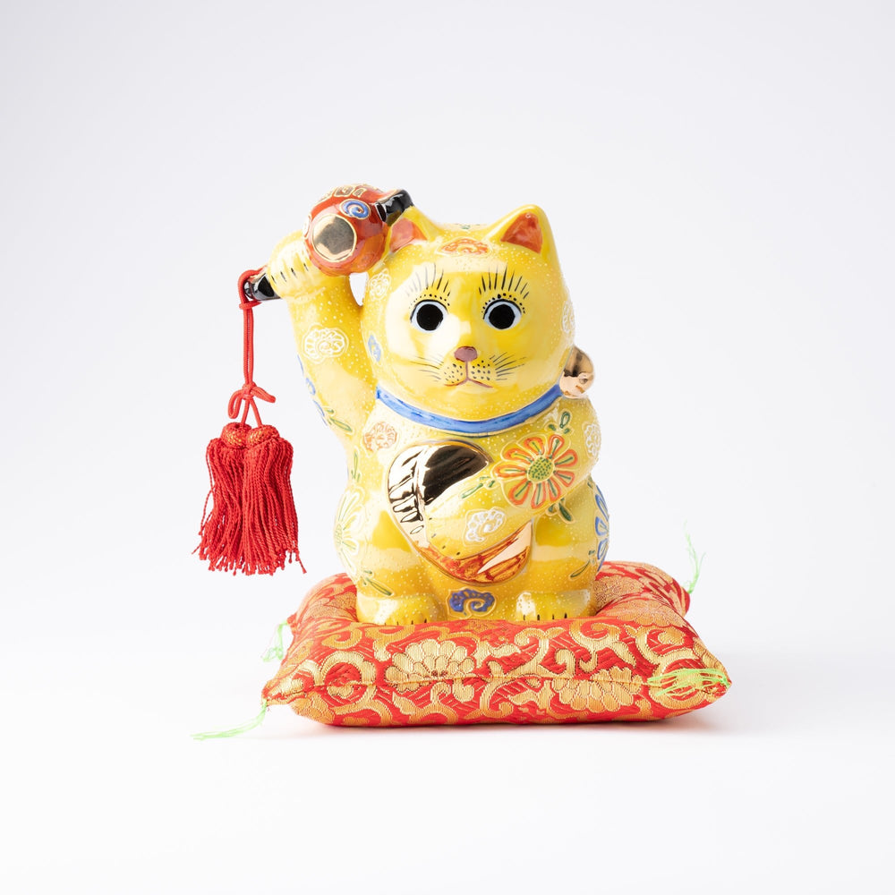 Yellow with Mallet Lucky Cat