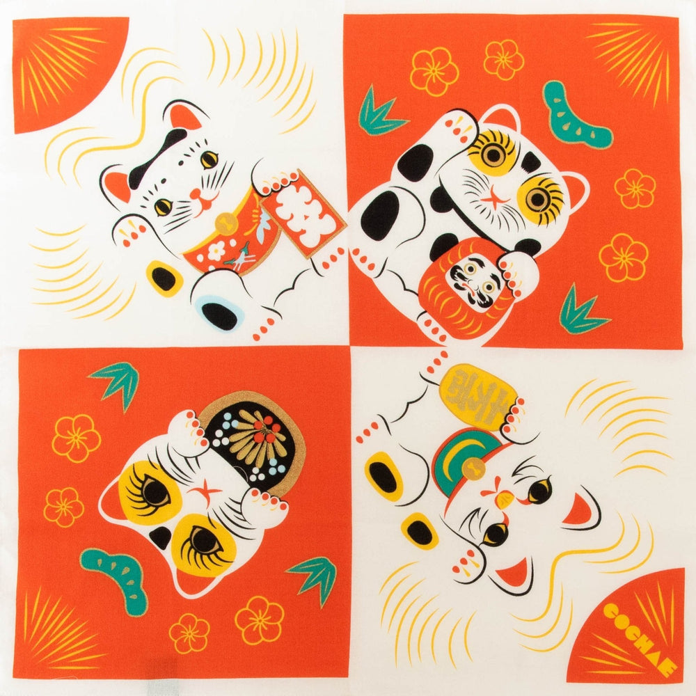 Lucky Cat Furoshiki 19 in