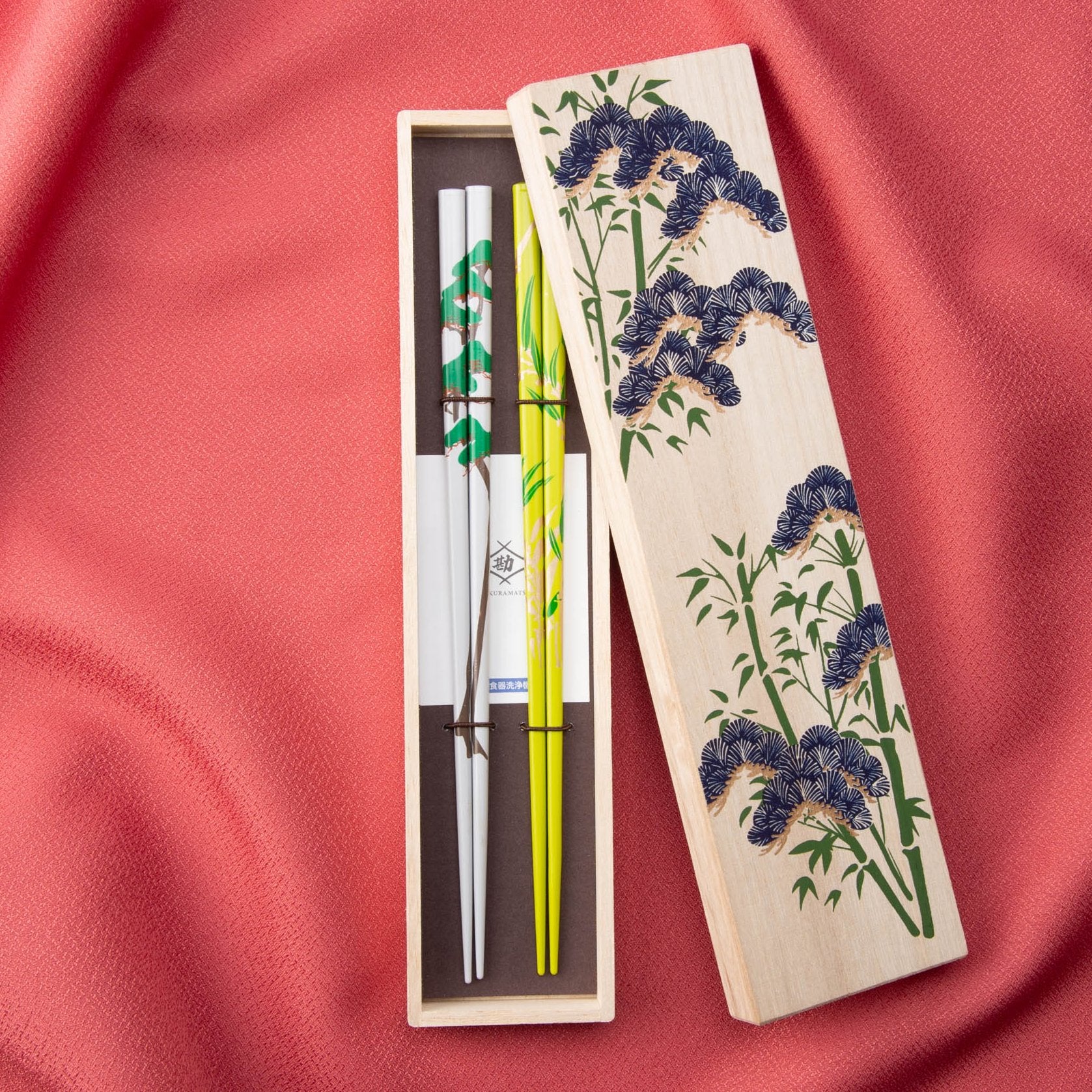 Rimpa Pine and Bamboo Chopsticks Pair Set