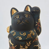 Nakada Kingyoku Morikin Aochibu Plum Blossom Pattern Lucky Cat | MUSUBI ...