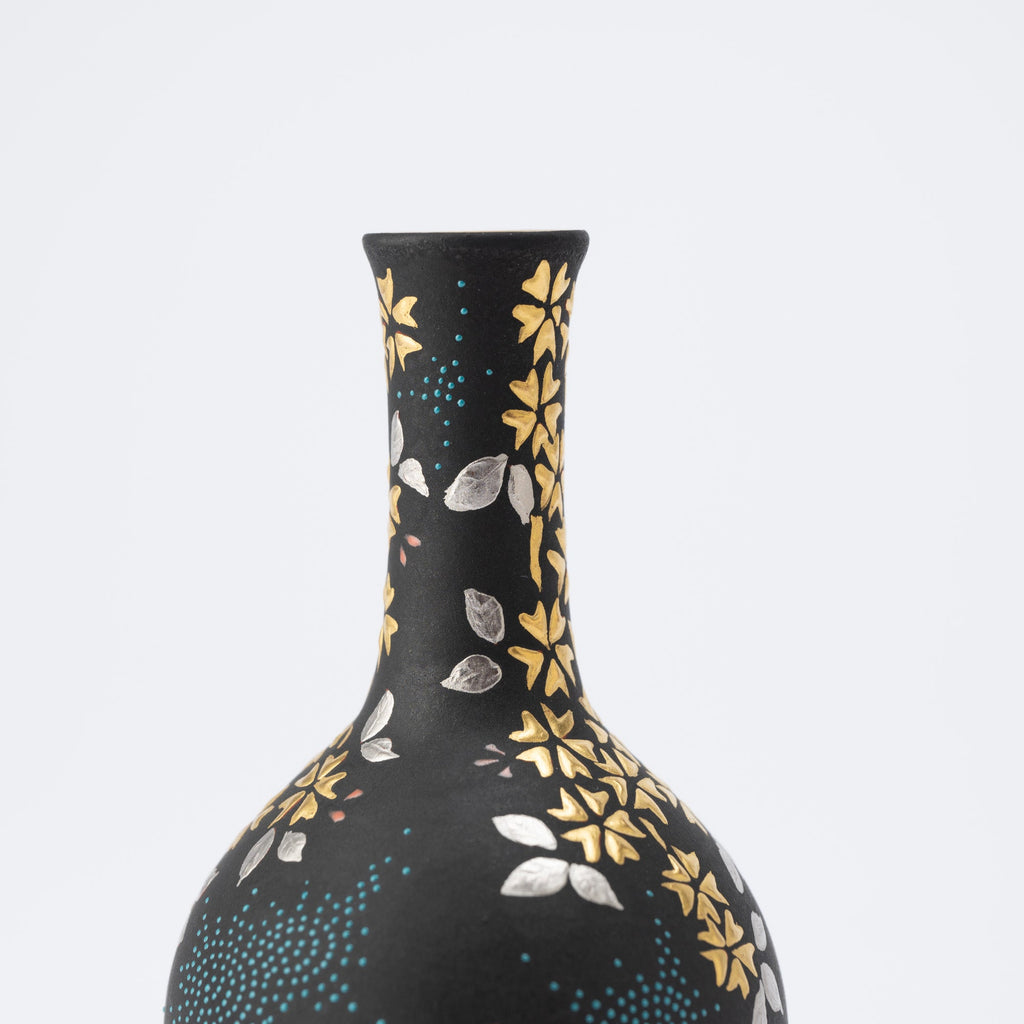 Nakada Kingyoku Morikin Sakura Aochibu Crane Neck Vase | MUSUBI KILN ...
