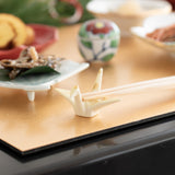 Origami Crane Kutani Chopstick Rest Set | MUSUBI KILN | Handmade ...