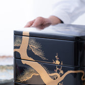 Pine Bamboo and Plum Three Tiers Jubako Bento Box