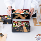 Pine Bamboo and Plum Three Tiers Jubako Bento Box