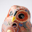 Red Floral Patterned Owl Figurine