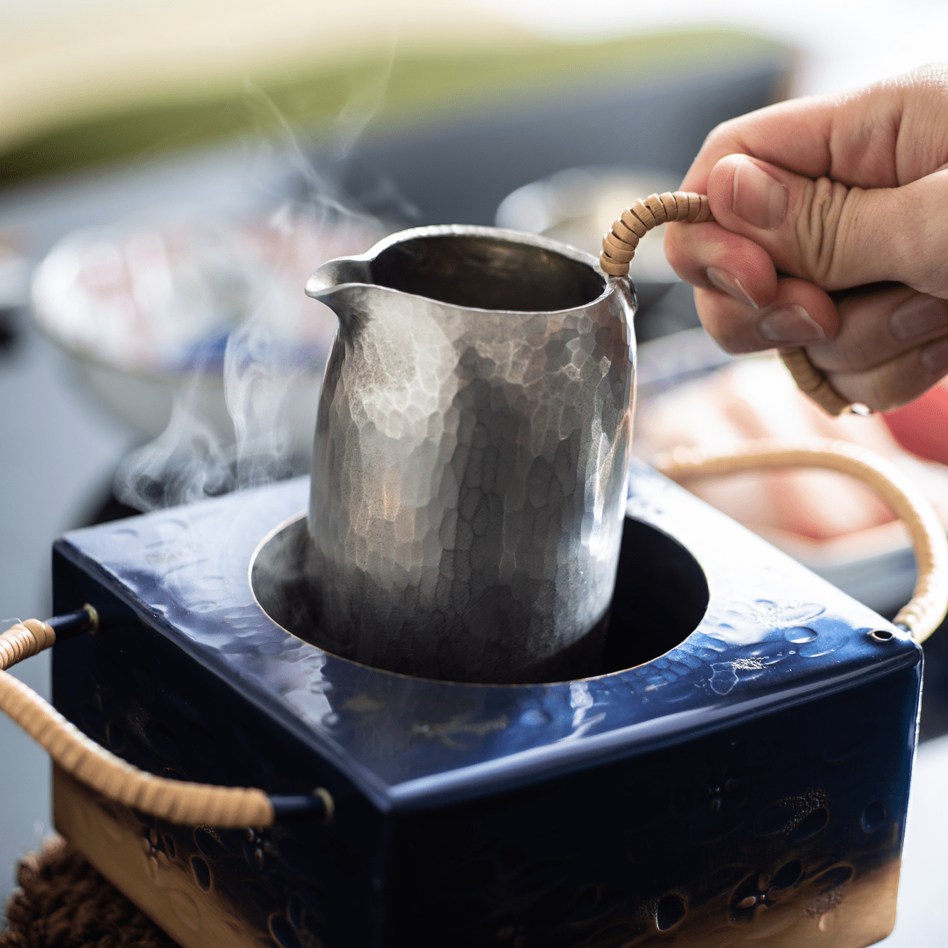 Indigo Blue Sake Warmer