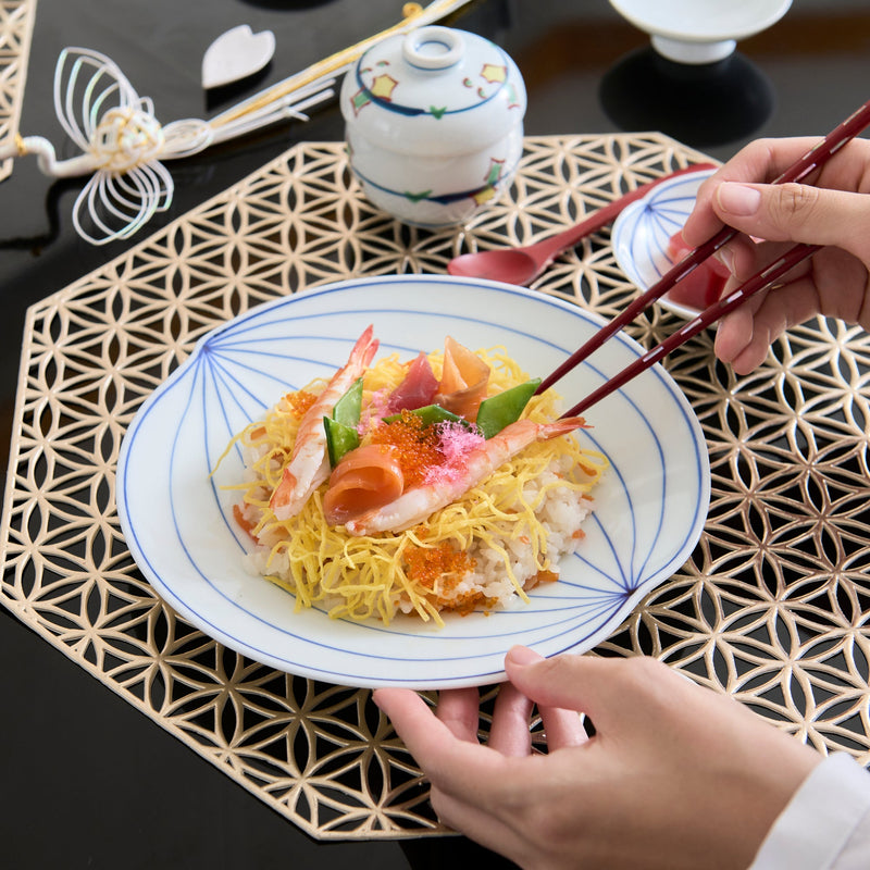 SINGAMA Leaf Vein Pattern Seto Ware Plate 21in | MUSUBI KILN | Handmade ...