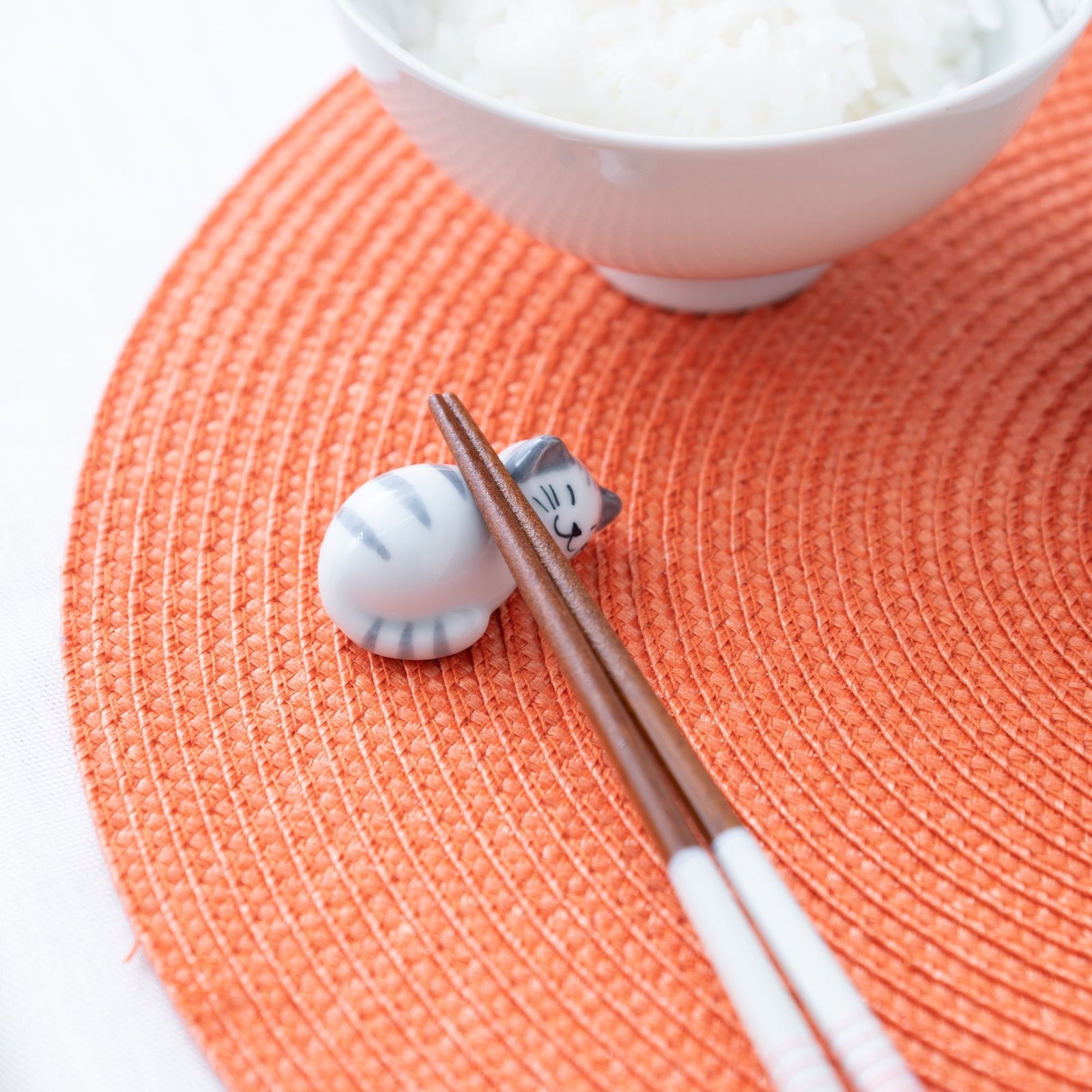Sleeping Tabby Cat Chopstick Rest