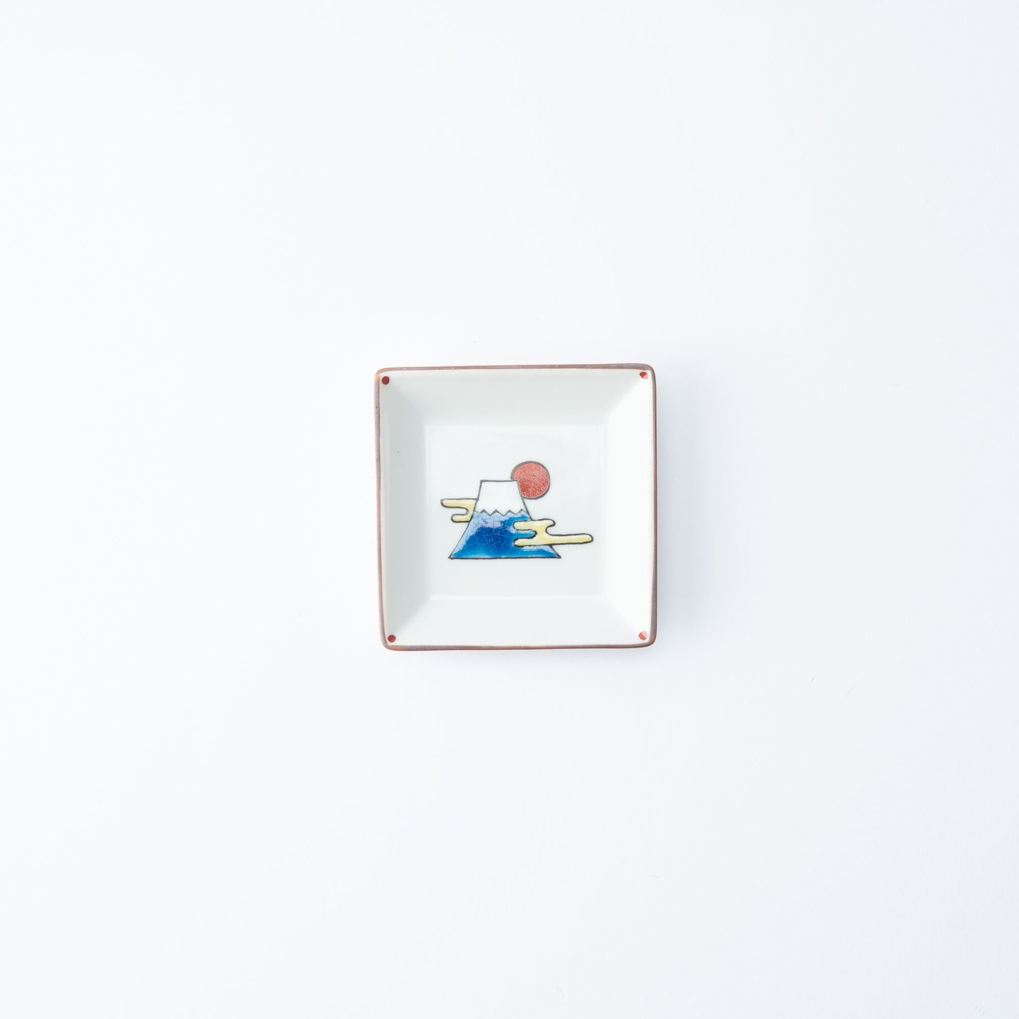 Blue Mt. Fuji Square Sauce Plate