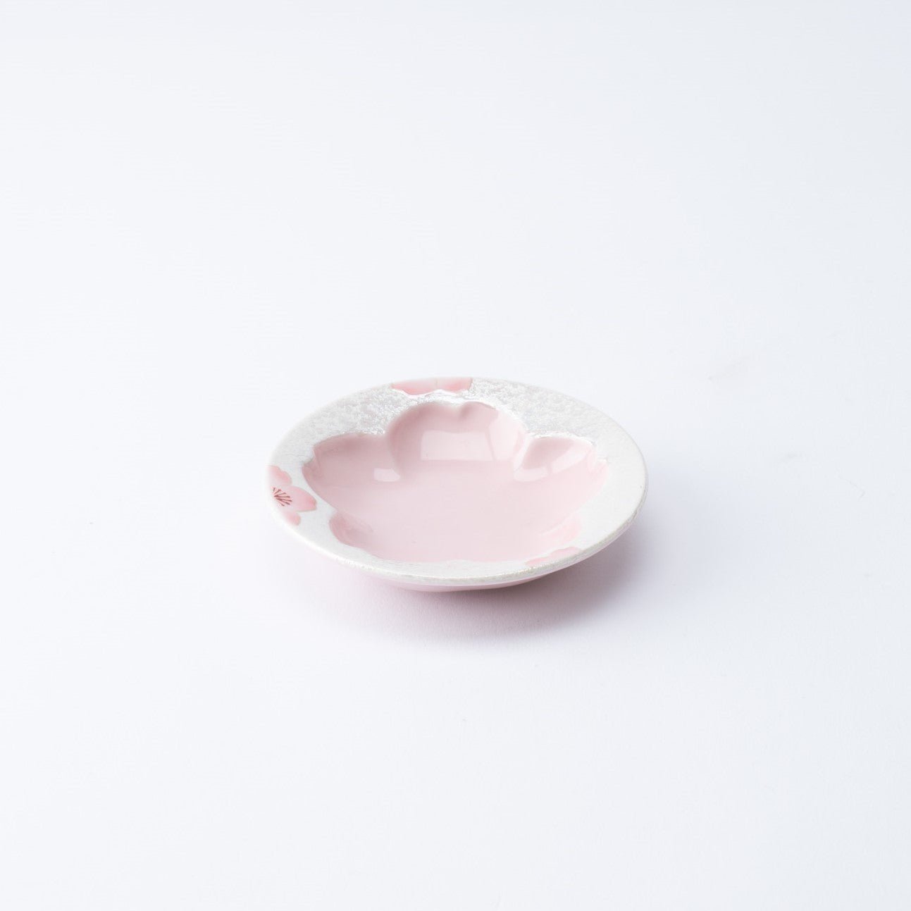 Lustrous Pink Sakura Sauce Plate 3.9 in