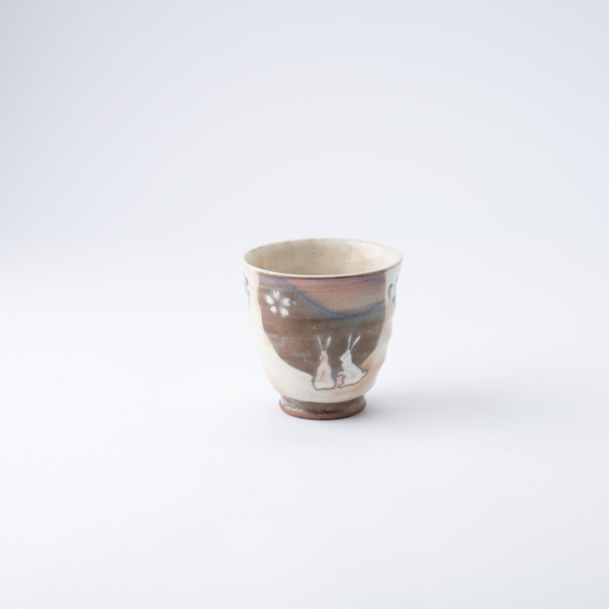 Paired Rabbit Yunomi Japanese Teacup