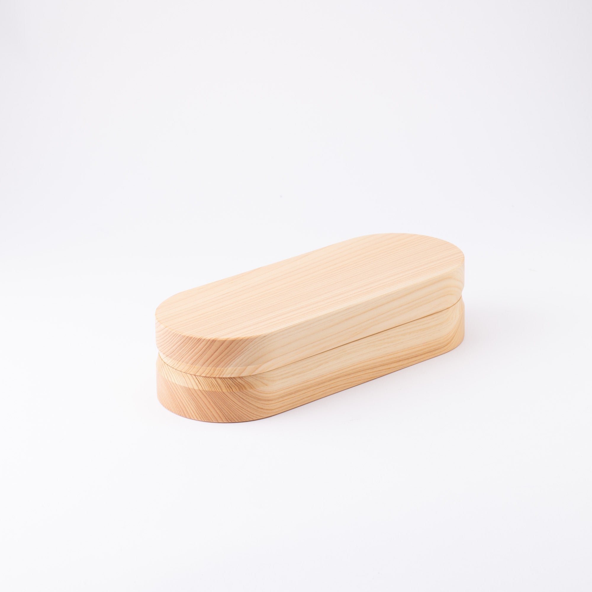 Natural Wood-Grain Oblong Bento Box