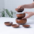 Wipe-lacquer Finish Oryoki Bowl Set