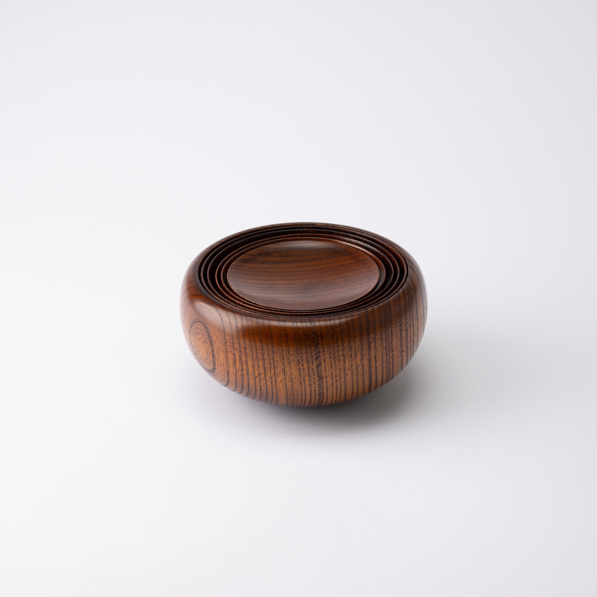 Wipe-lacquer Finish Oryoki Bowl Set