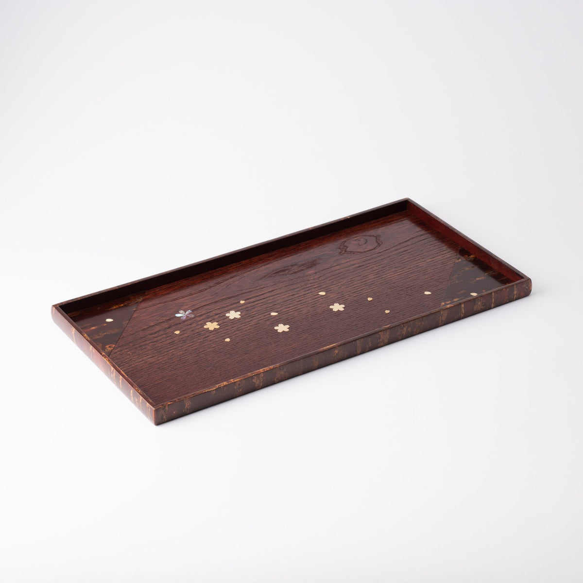 Shell Inlay Sakura Rectangle Serving Tray
