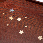Shell Inlay Sakura Rectangle Serving Tray